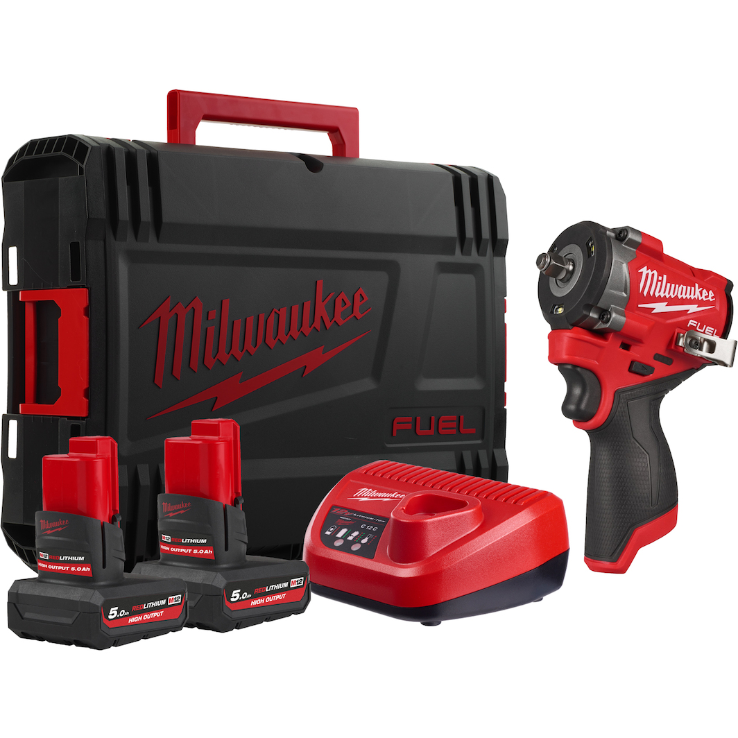 MILWAUKEE M12 FCIWF38G3-502X Clé à chocs compacte sans fil FUEL 3/8 ...