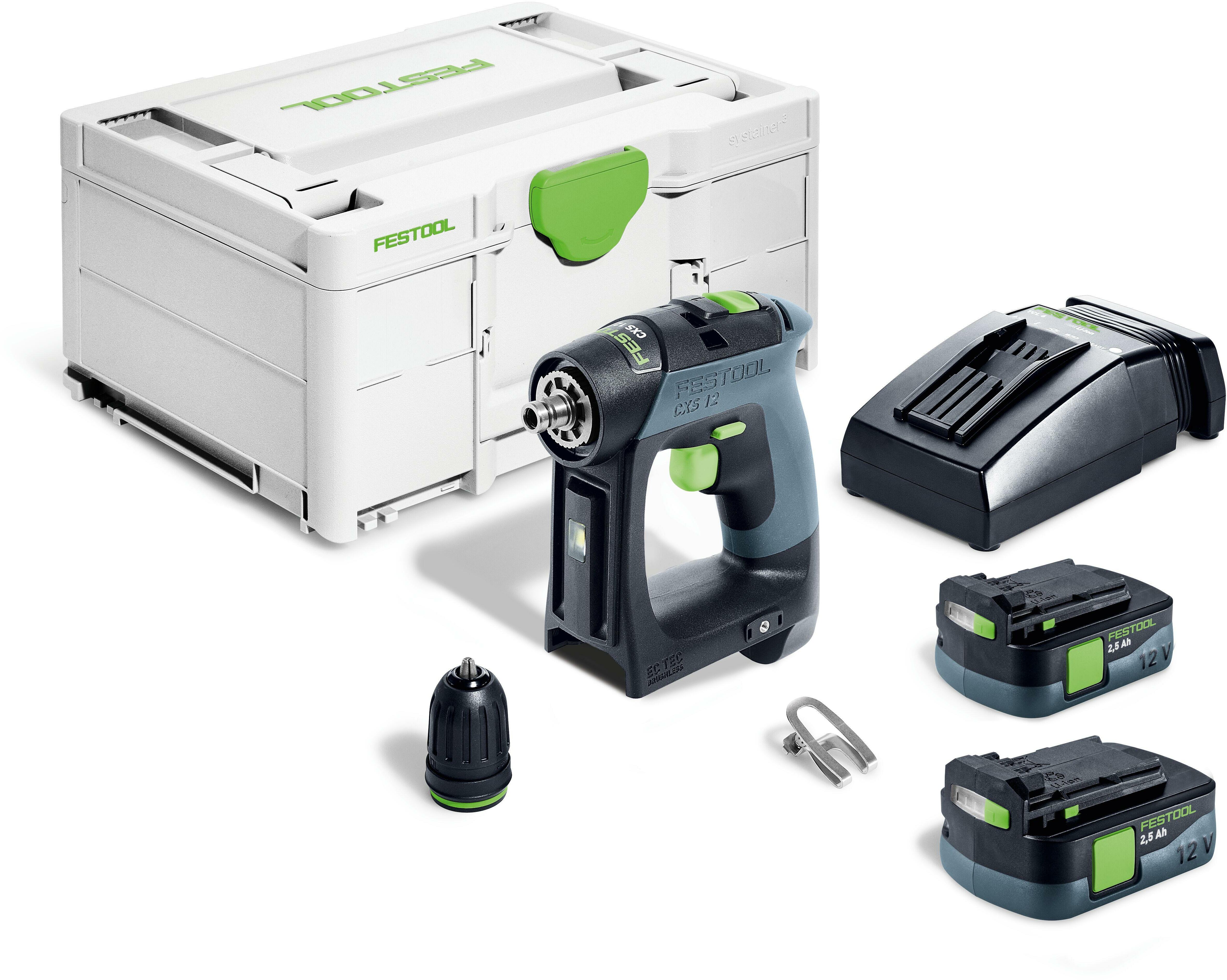 FESTOOL CXS 12 2,5-Plus accu-schroefboormachine in systainer SYS3 M 187 ...