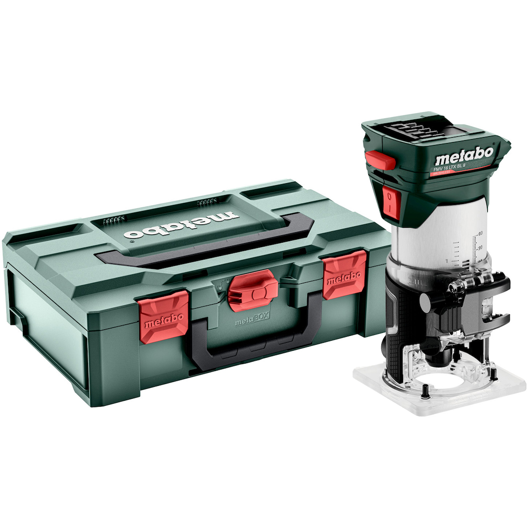METABO FMV 18 LTX BL 8 18V cordless edge router with parallel guide in ...