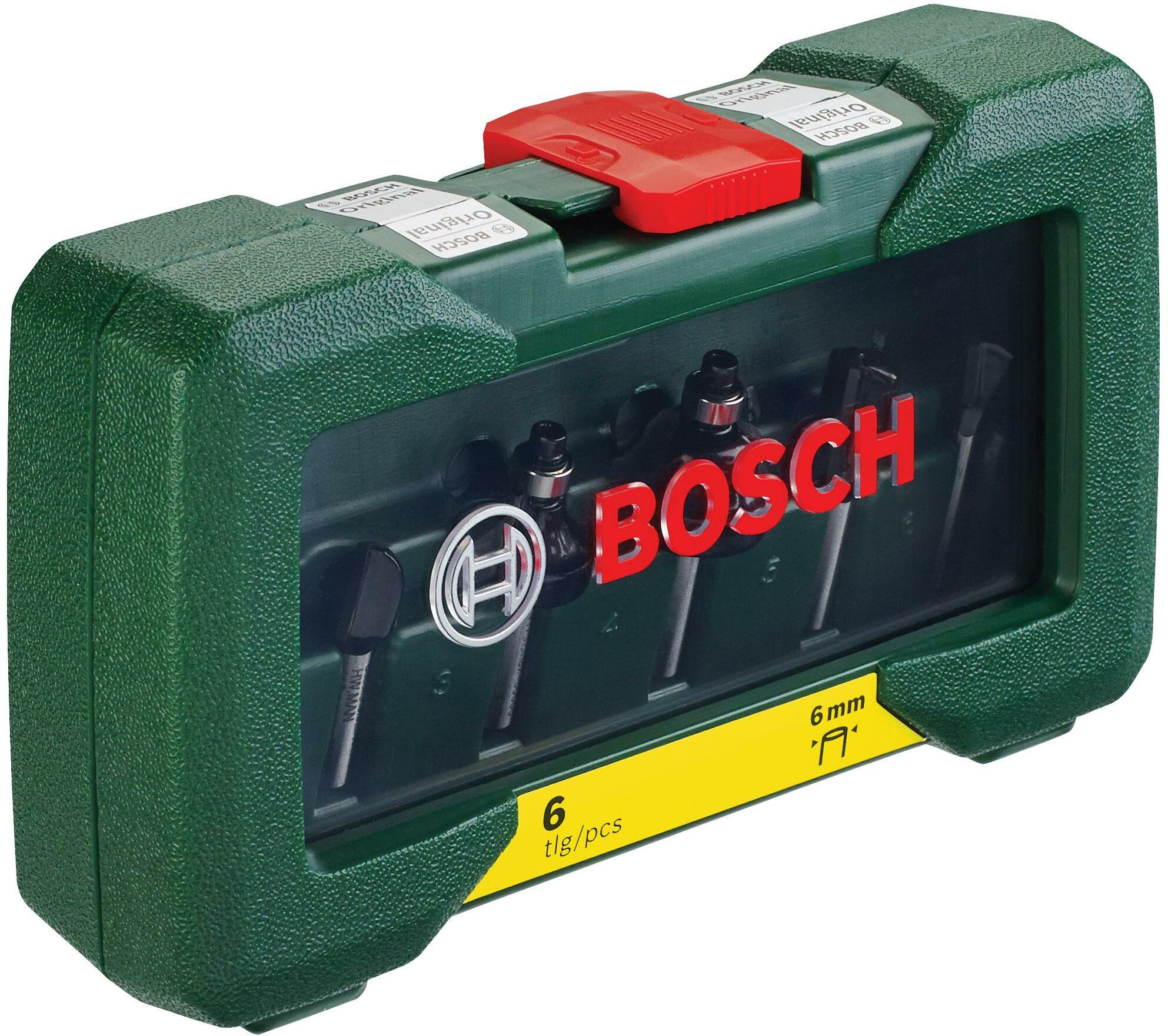 BOSCH 2607019464 HM-houtfrezenset 6mm in kunststof doos 6-delig | Klium