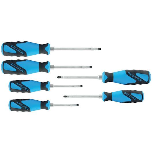 GEDORE SK 2154 PH-06 schroevendraaierset met 3-component handgreep en slagkap 6-delig - 1878743 ...