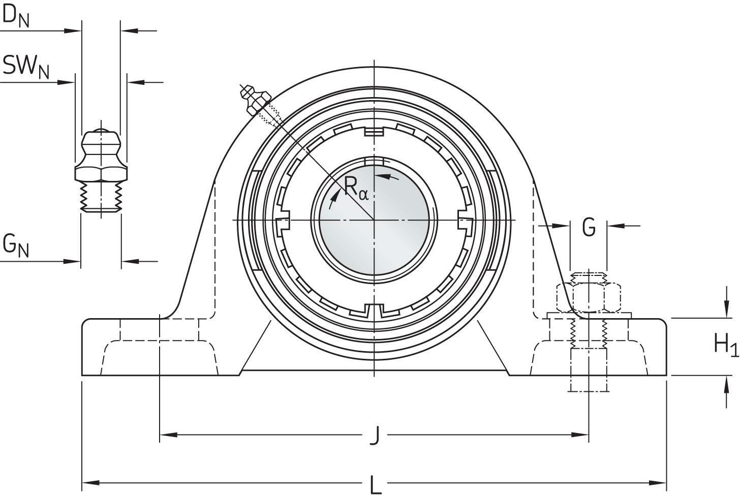 SKF SYJ 65 KF kogellagerunit 60 mm