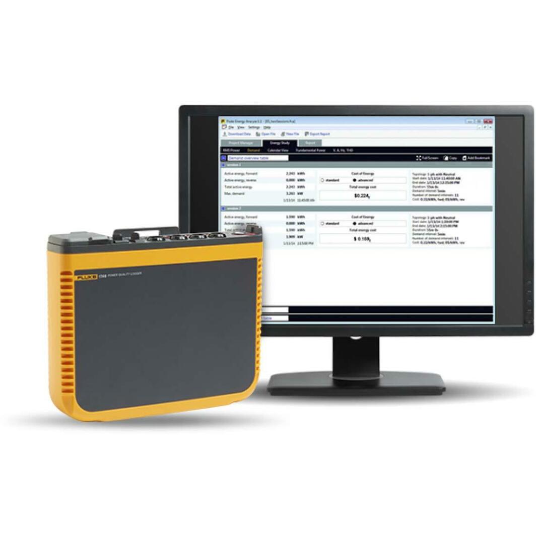 FLUKE 1748/30/EUS three-phase Power Quality Logger 60cm 3000A iFlex ...