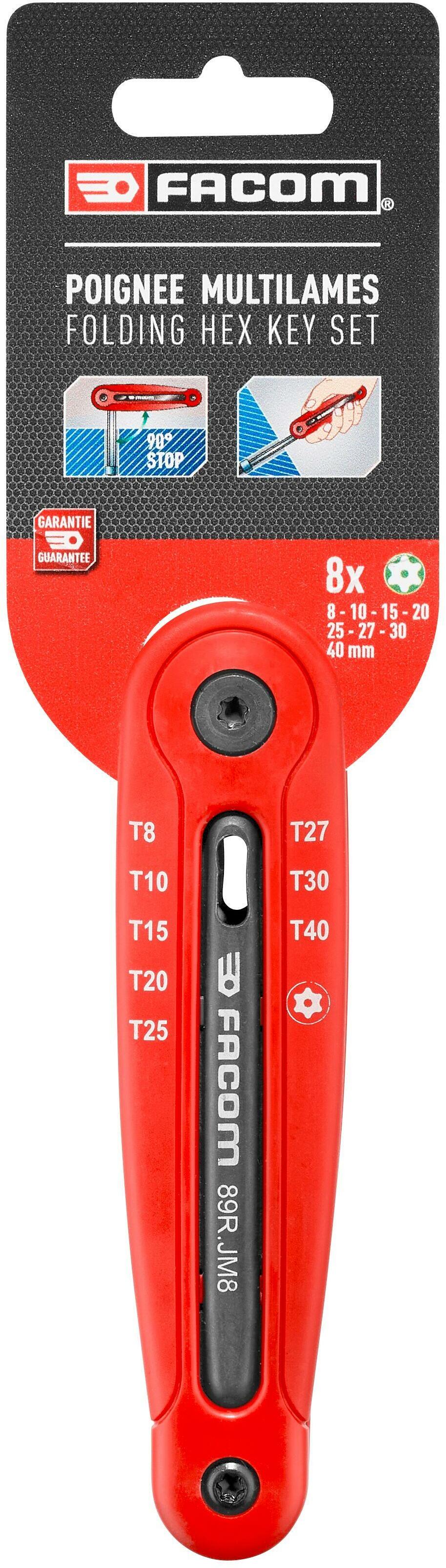 FACOM 89R.JM8PB ResisTorx-inbussleutelset in beugel | Klium