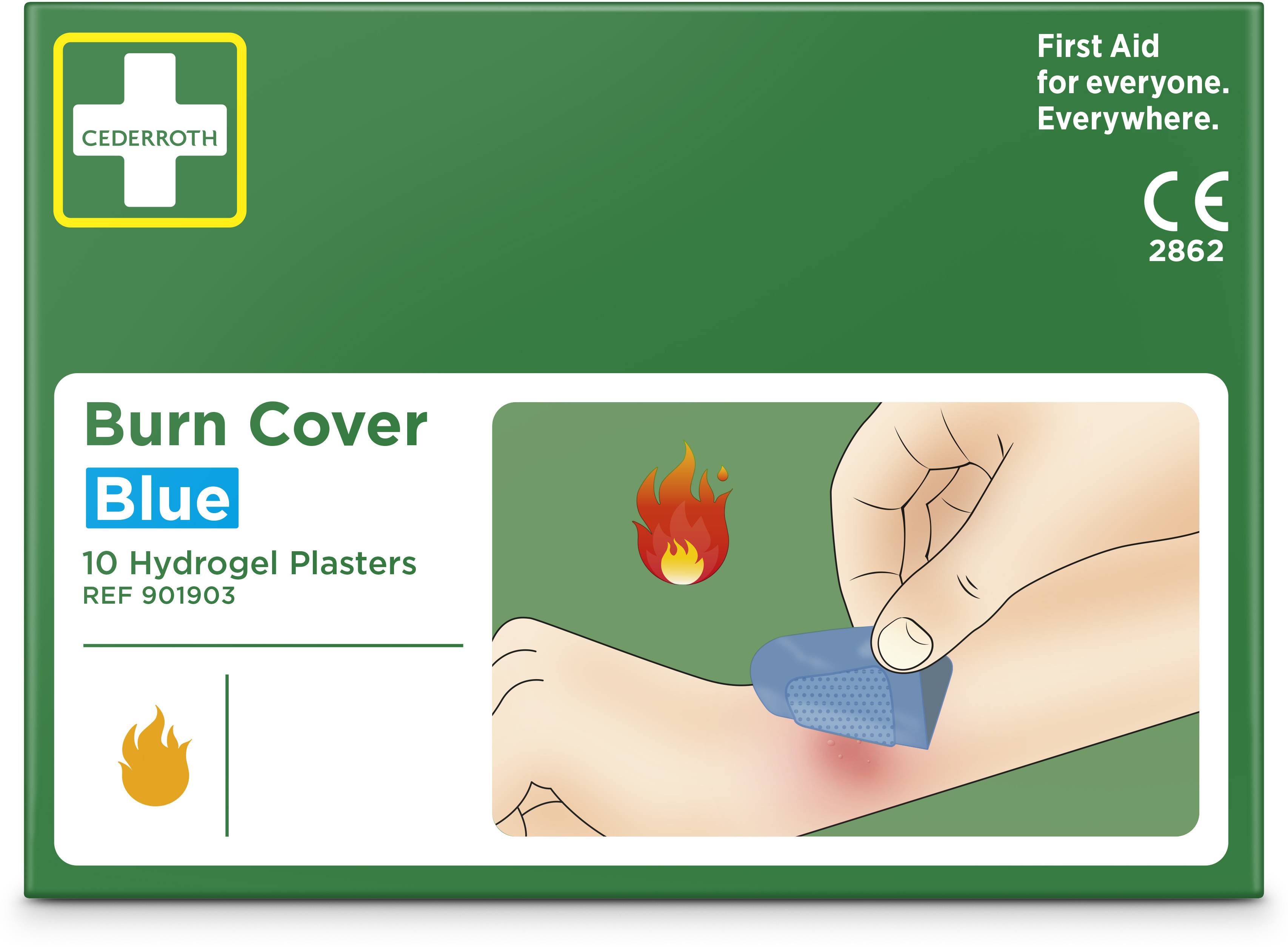 CEDERROTH 901903 burn plaster hydrogel, blue (10 pcs.) | Klium