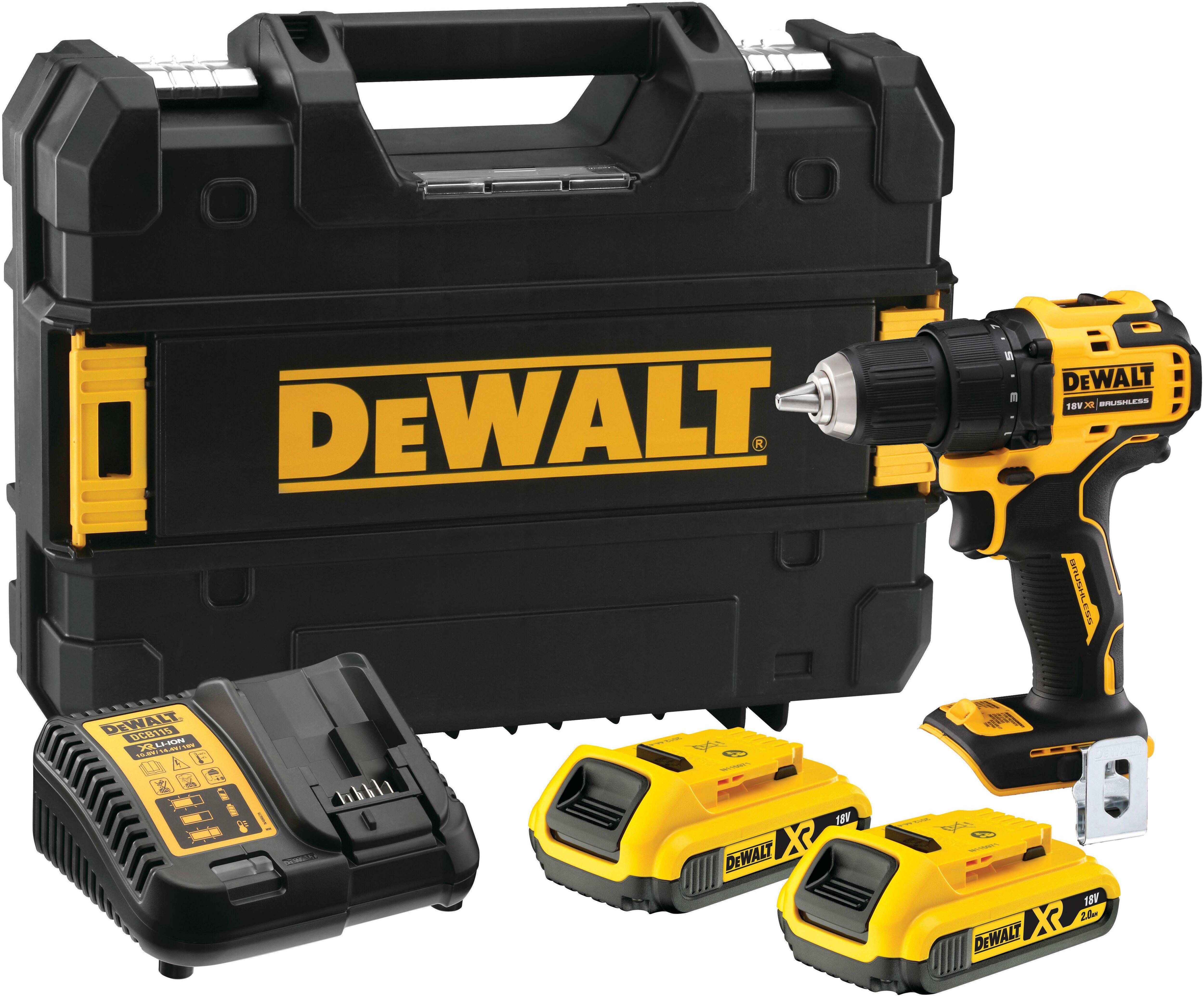 DEWALT DCD708D2T-QW 18V XR Brushless cordless drill driver in TSTAK (2x ...