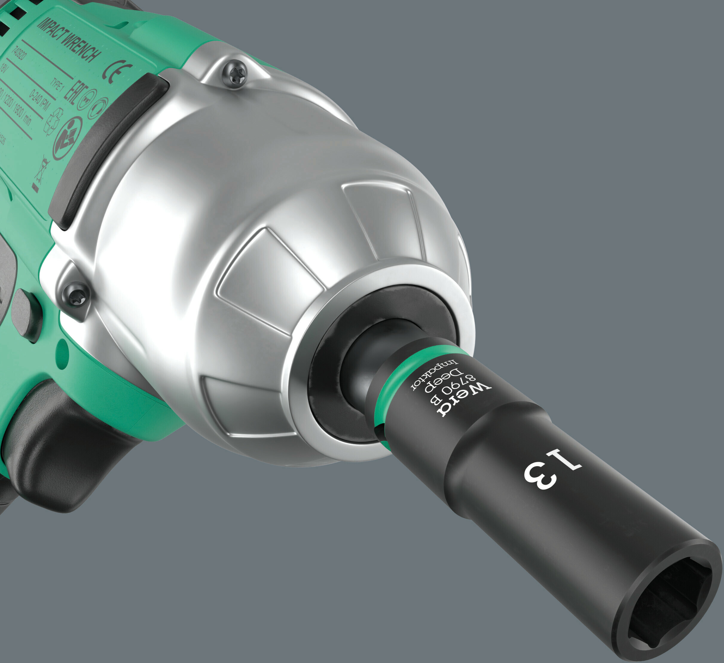 WERA 8790 B Impaktor Deep cap with 3/8" drive, 1/2" x 63 mm ...