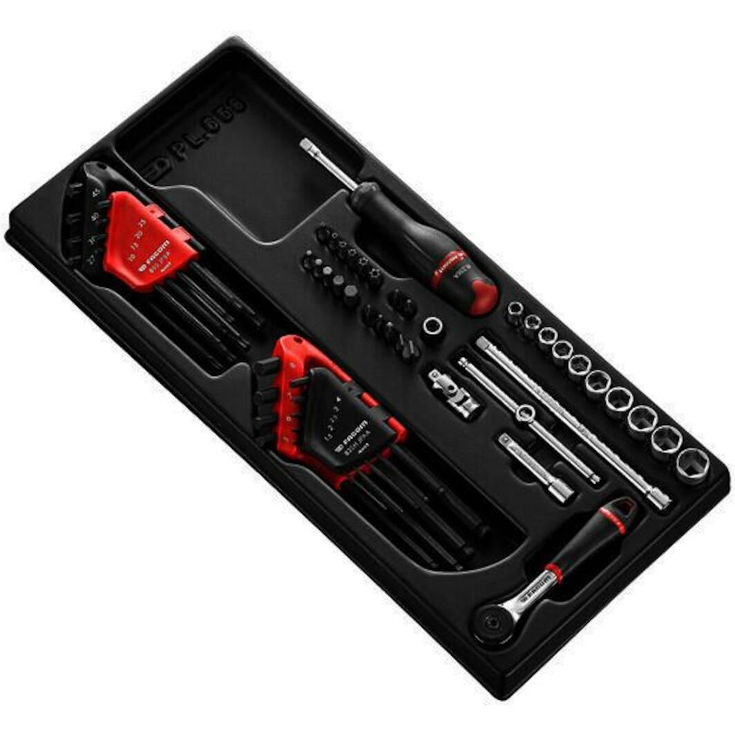 FACOM MOD.R161-46PB module zeskant metrische doppen 1/4" + R.161B ratel ...