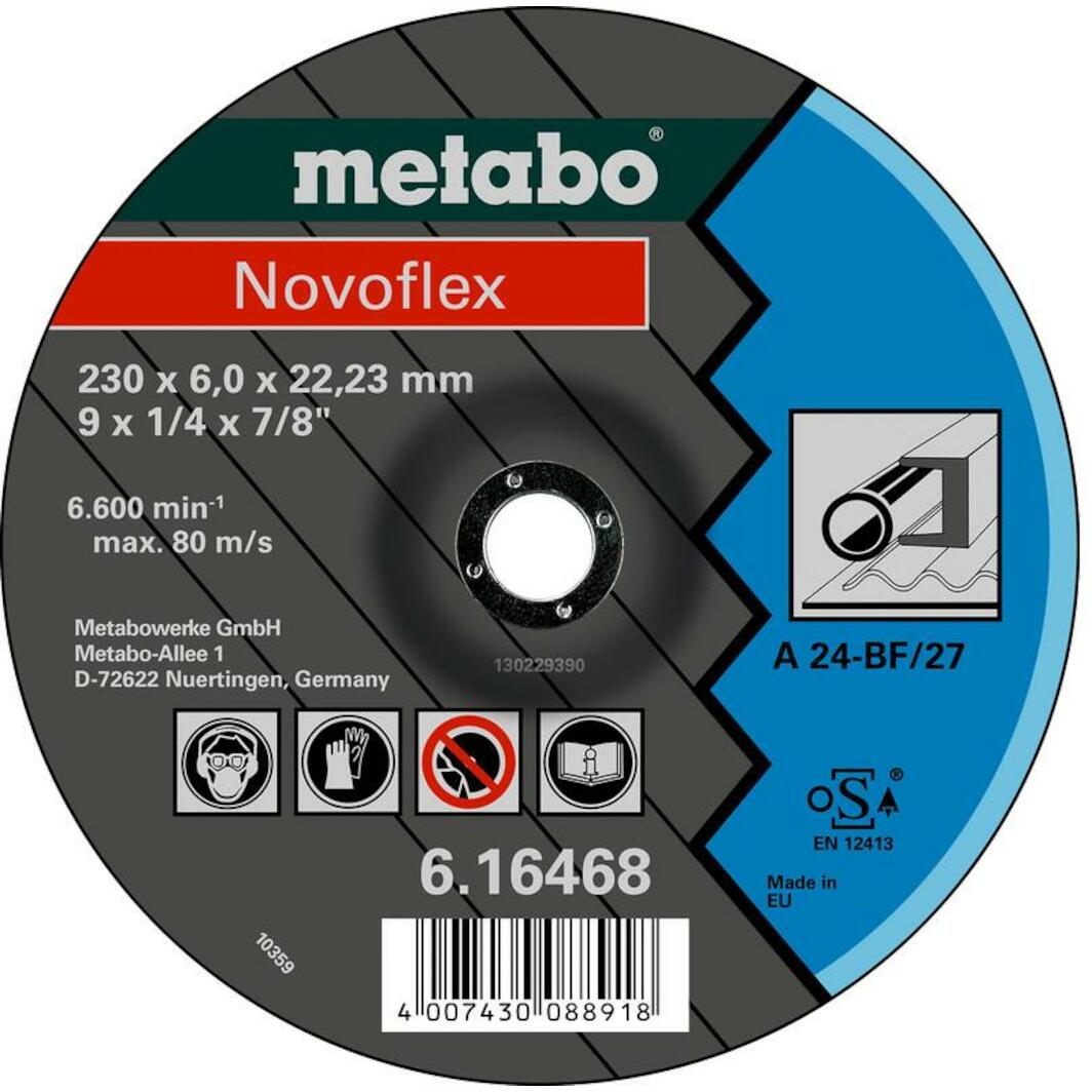 METABO 616465000 grinding disc Novoflex 180x6,0x22,23 steel, curved ...