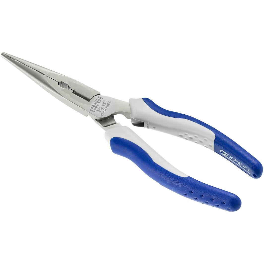EXPERT E080408 pliers with semi-round straight jaws 200 mm | Klium