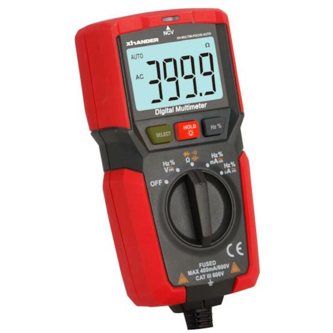 XHANDER P756BD2 pocket multimeter self-calibration 600V AC/DC (2x LR03 ...