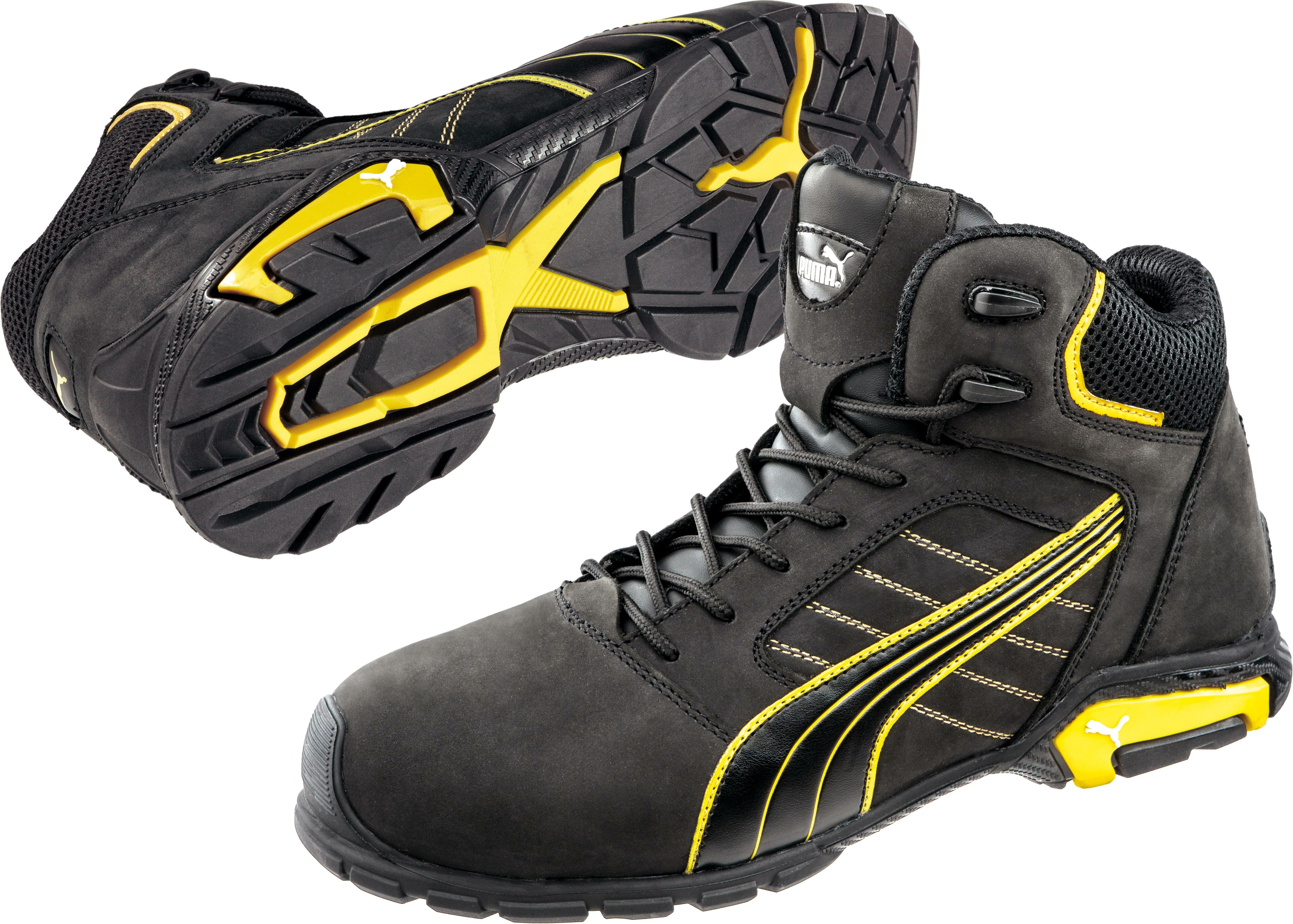 PUMA Amsterdam S3 chaussure de sécurité haute (noir/jaune) - 900 30035 ...