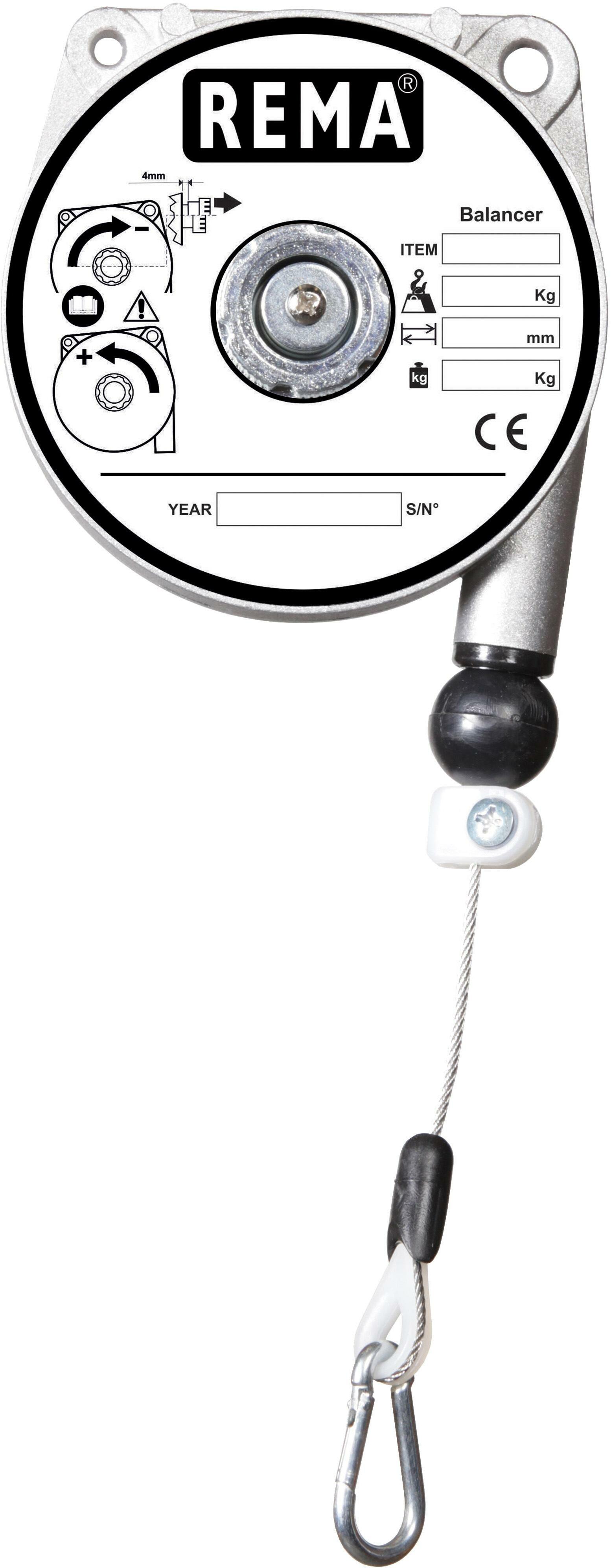 REMA 9312 lightweight spring balancer 1-2kg with cable length 1.6m ...