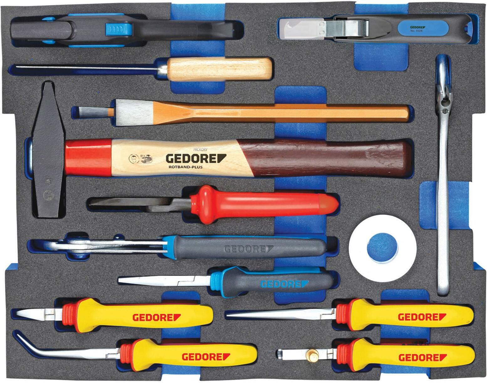GEDORE 1100 CT2-02 assortiment voor elektriciens in 2/2 ct-module, tbv ...