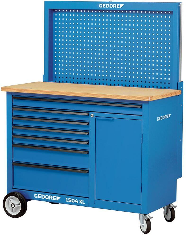 GEDORE 1504 XL verrijdbare werkbank met 7 laden 1,25 m breed - 1988468 ...