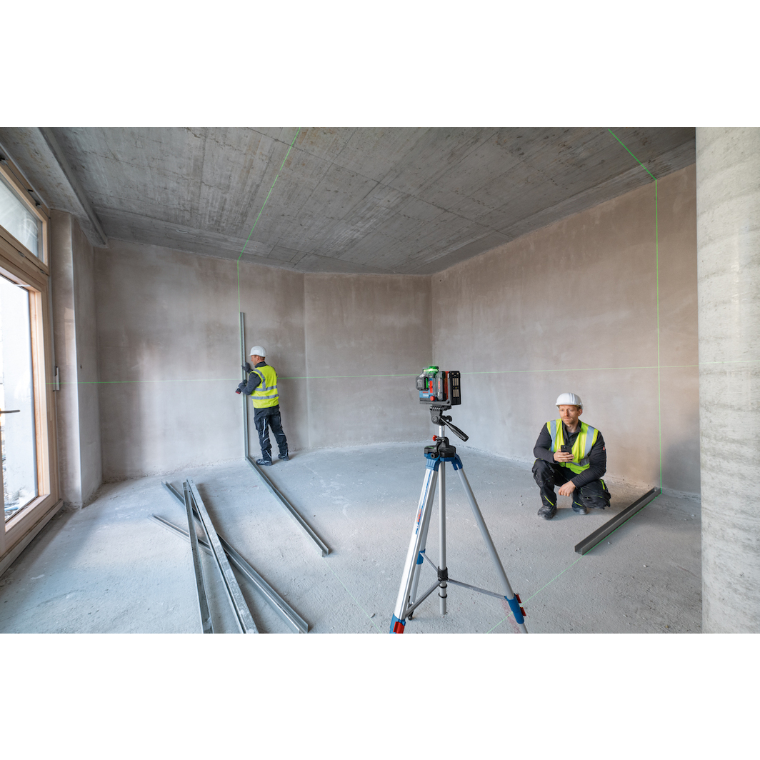 BOSCH GLL 18V-120-33 CG accu-kruislijnlaser 3x360° groen in L-BOXX 136 ...