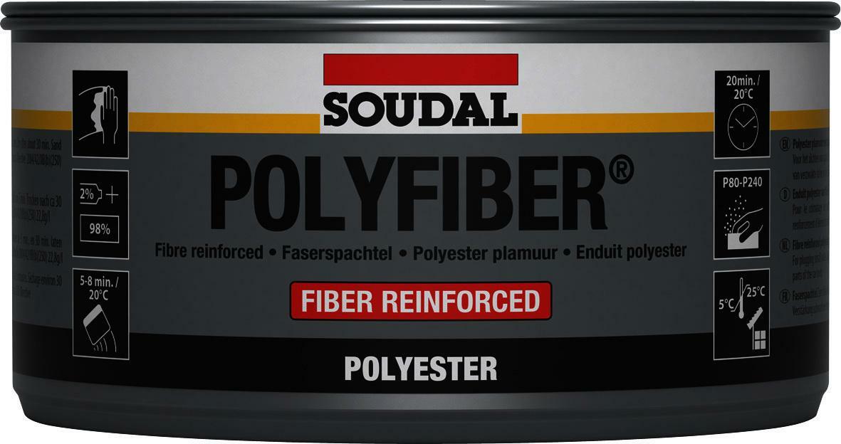 SOUDAL 103433 Polyfiber polyesterplamuur voor carrosserie (1kg) | Klium