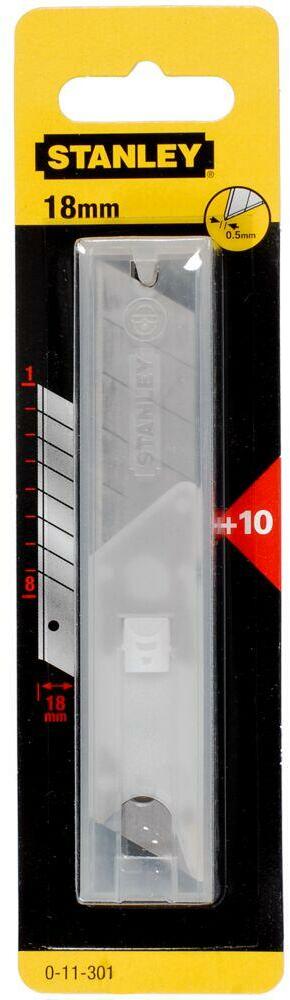STANLEY 0-11-301 afbreekmesje 18mm in dispenser (10 st.) | Klium
