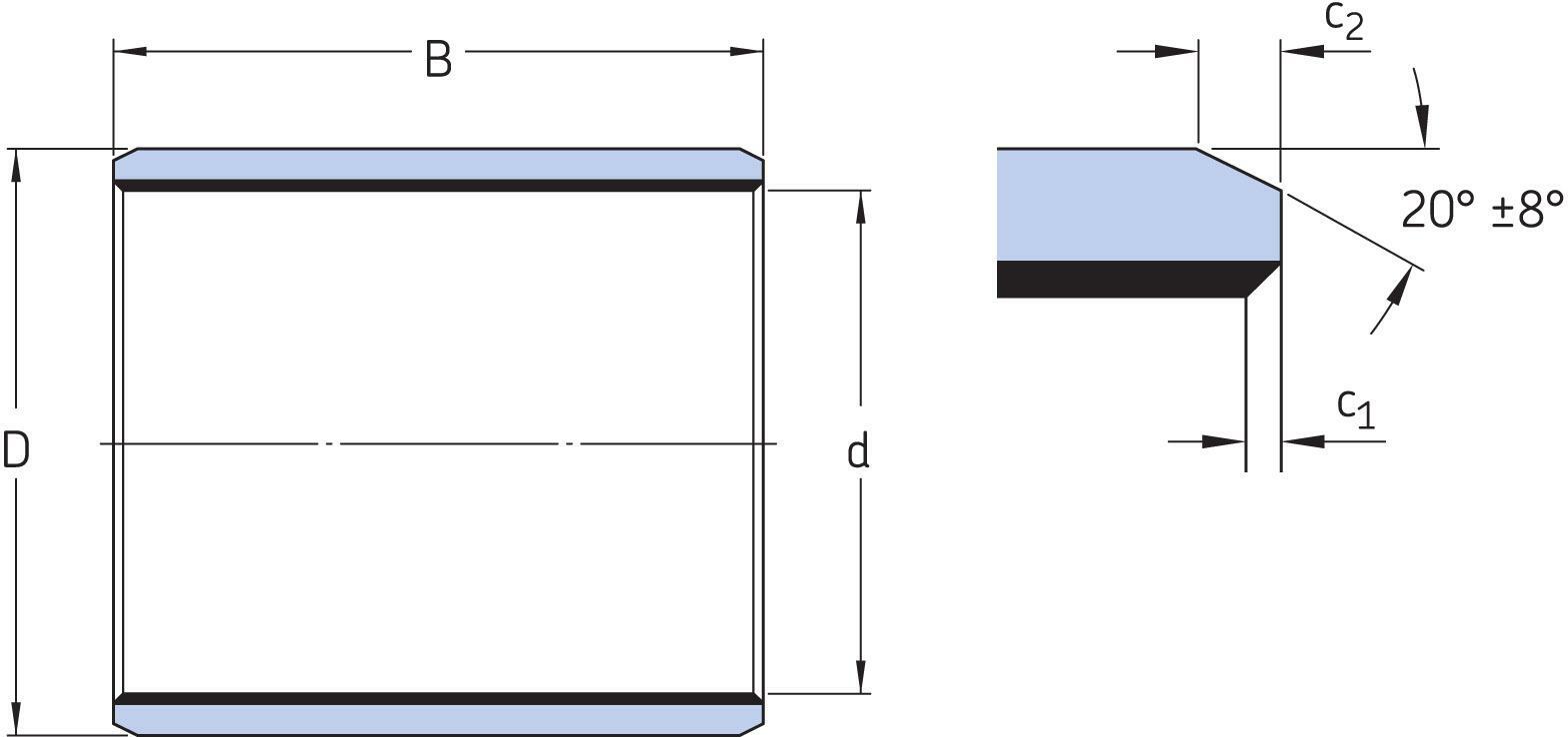 SKF PCM 121408 E glijlagerbus PTFE composiet 12 x 14 x 8 mm | Klium