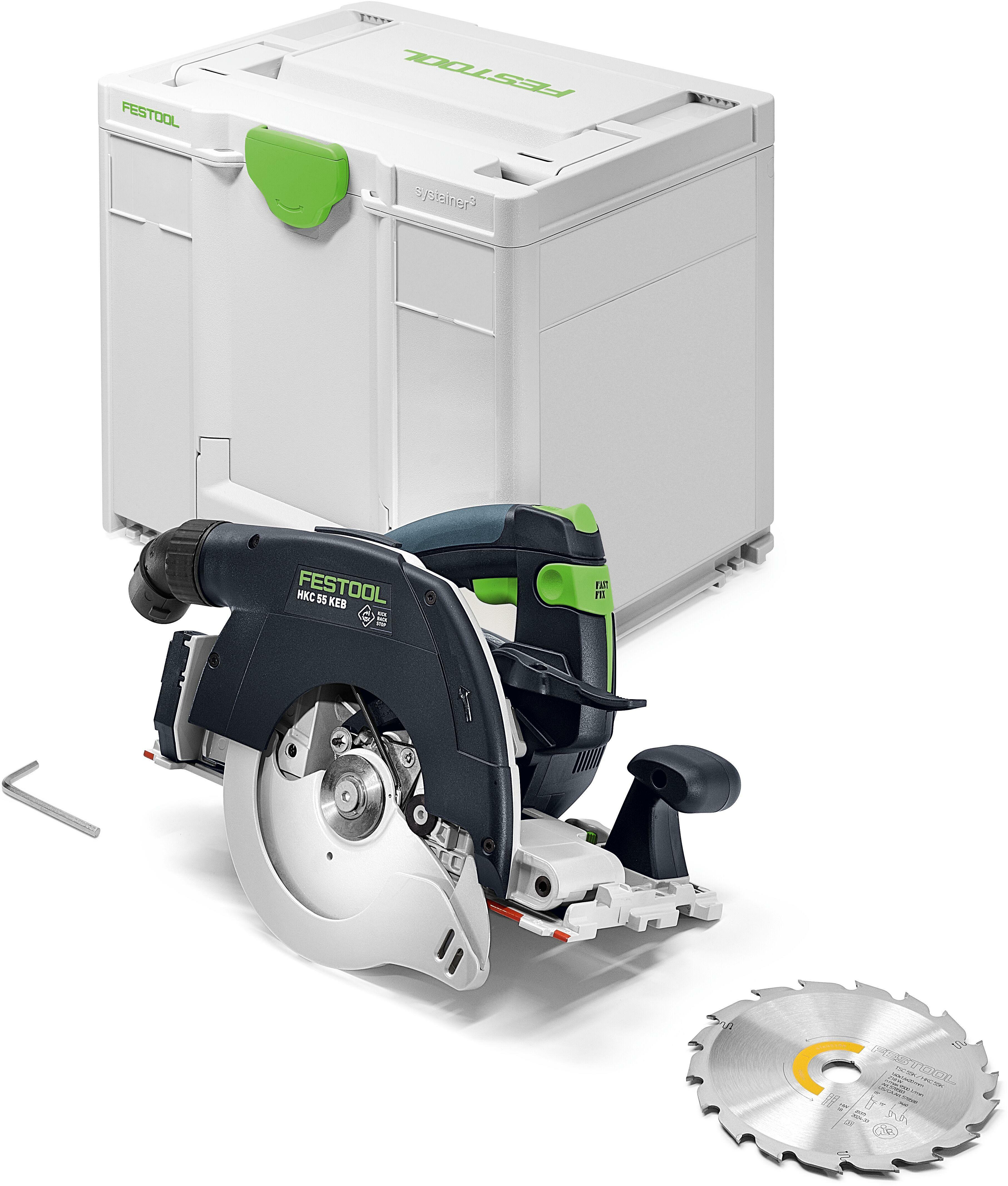 FESTOOL HKC 55 KEB-Basic 18V accu-handcirkelzaag 55mm 160mm in SYS3 M ...