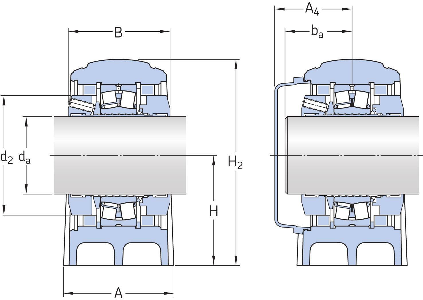 SKF SYNT 60 F staande rollagerunit met twee bouten 60 mm | Klium