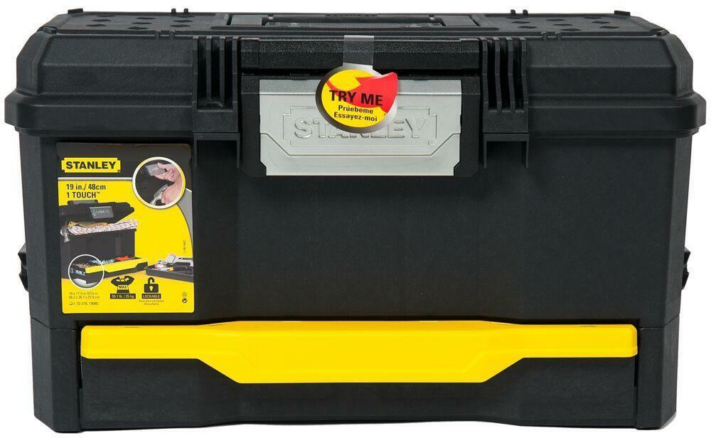 STANLEY 1-70-316 gereedschapskoffer 19" met drukslot en lade | Klium