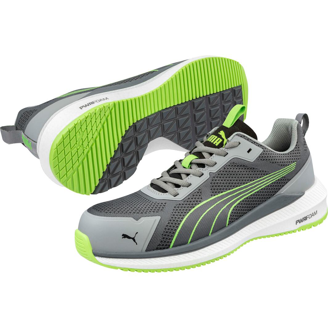 PUMA SLIDE ESD S1PS safety shoe low (grey/green) - 900 13260 6453-39 ...