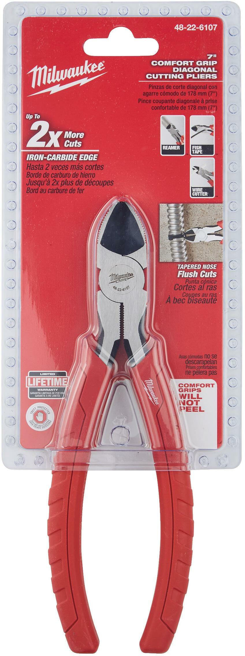 MILWAUKEE 48226107 diagonal side cutter 180 mm | Klium