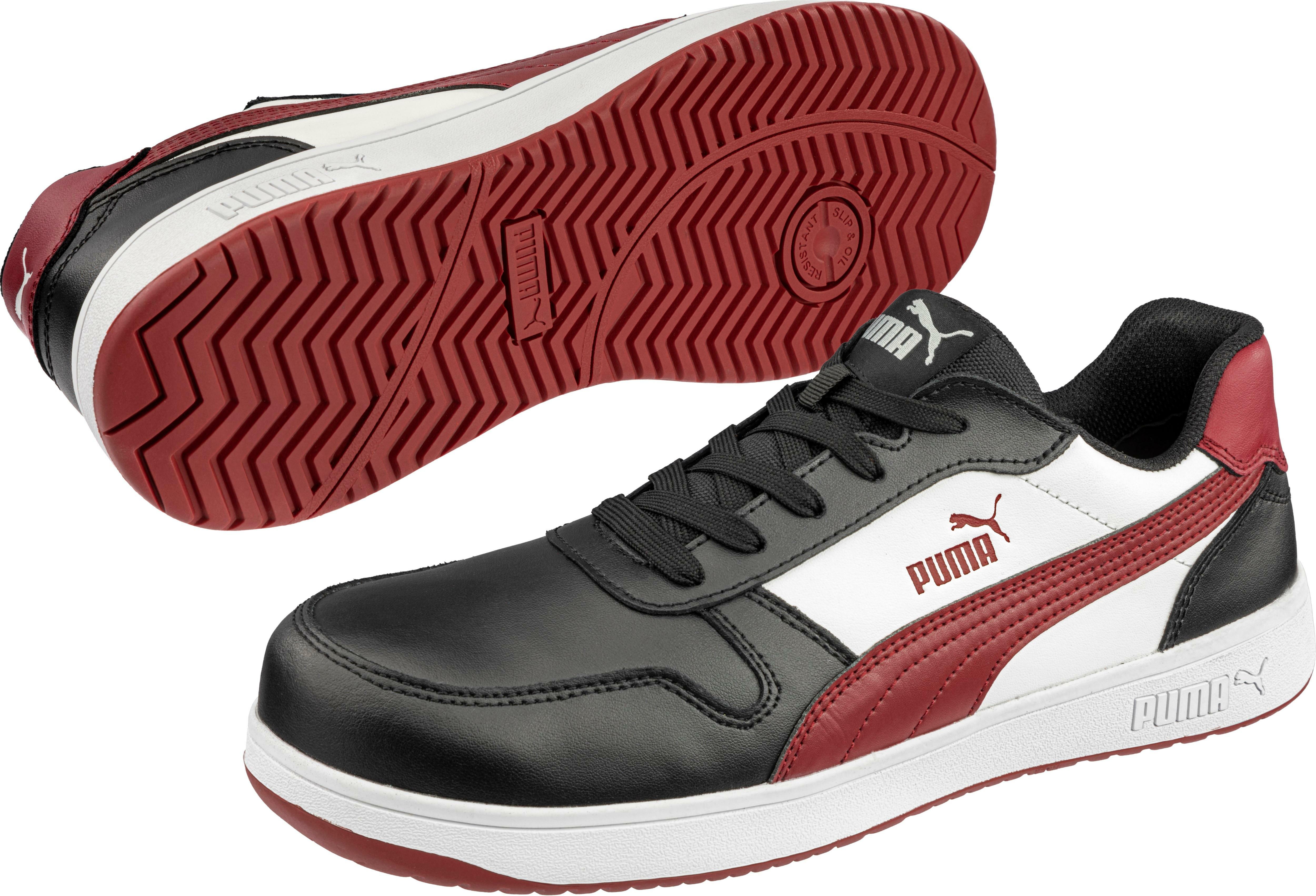 PUMA Frontcourt S3L veiligheidsschoen laag (zwart/rood/wit) - 901 12497 ...