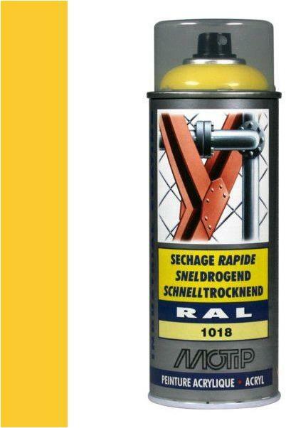 MOTIP 07063 sneldrogende spuitlak RAL 1018 zink geel 400 ml | Klium