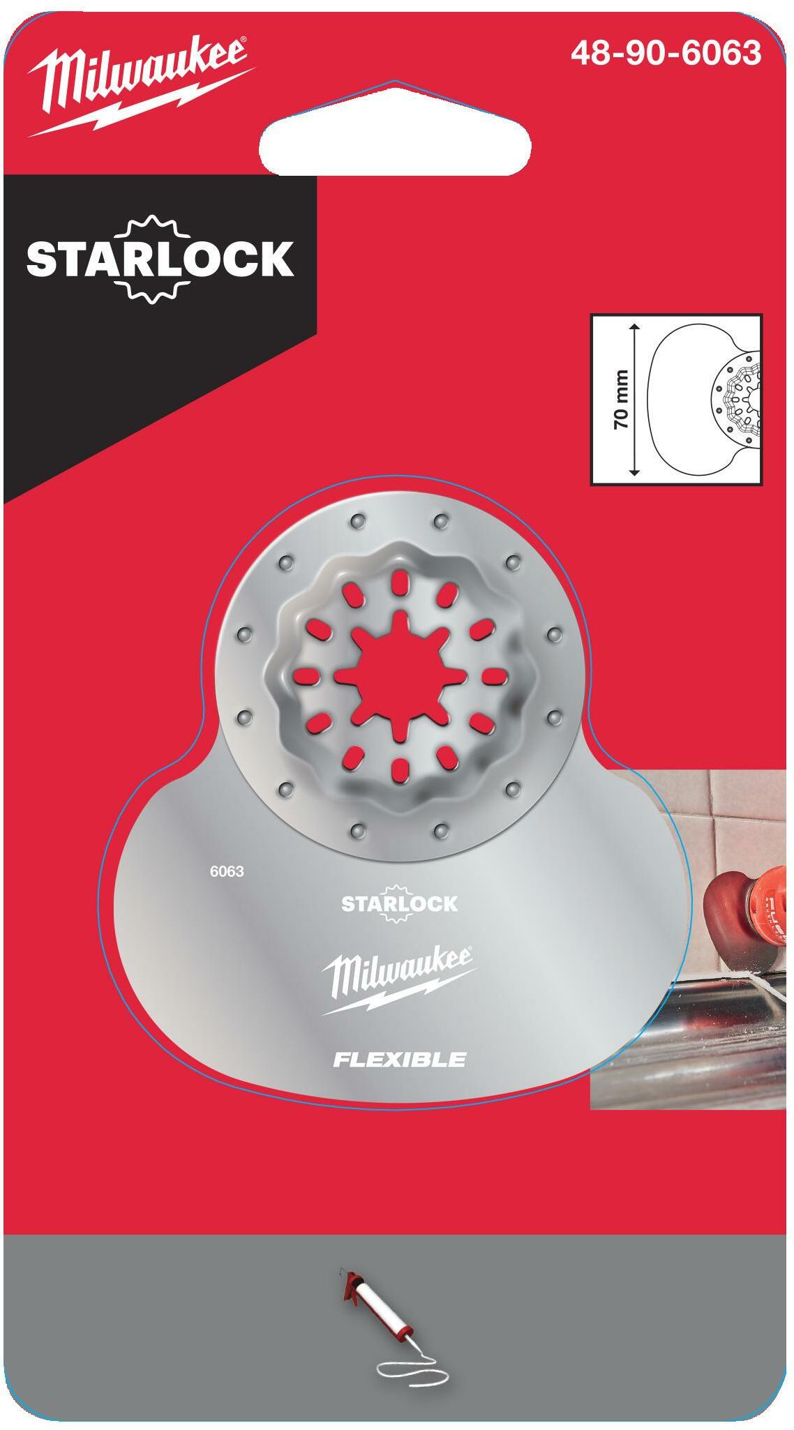 MILWAUKEE 48906063 flexible scraper for silicone and soft window putty ...