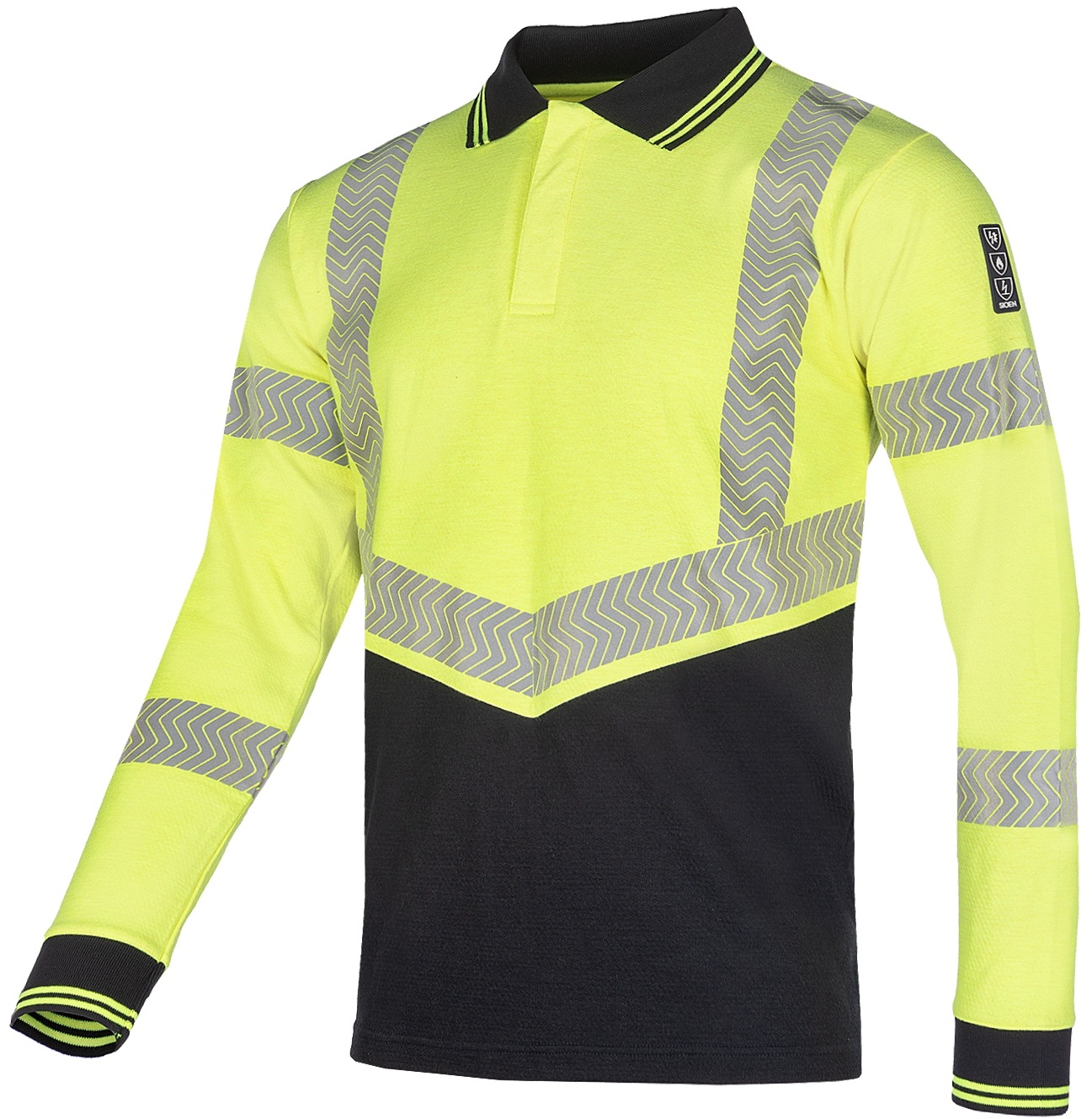 SIOEN EPSOM 742A signalling polo shirt with arc protection (fluorescent ...