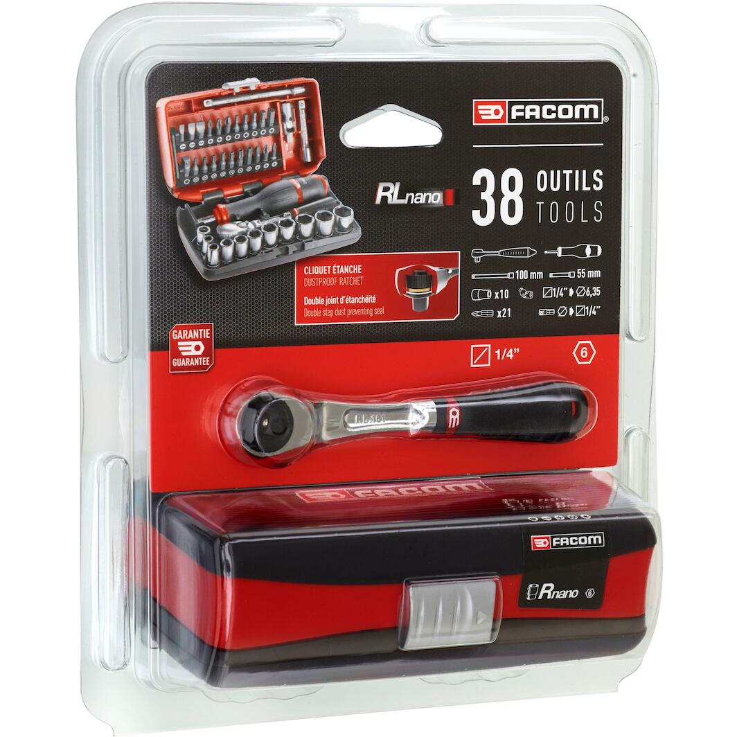 FACOM RL.NANO1 ratchet RL.161 with ultra compact socket set metric ...