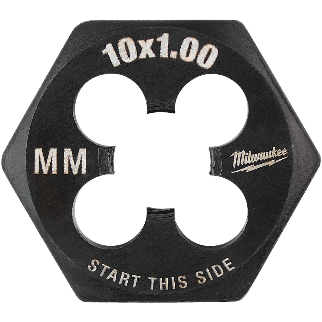 MILWAUKEE 4932500622 metric hexagonal thread cutting die M10 - 1.00 mm ...