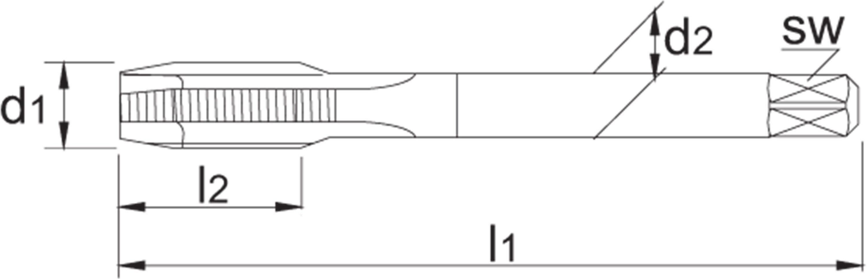 PHANTOM 251001316 HSS-E machinetap DIN 5156 BSP (gasdraad) voor ...